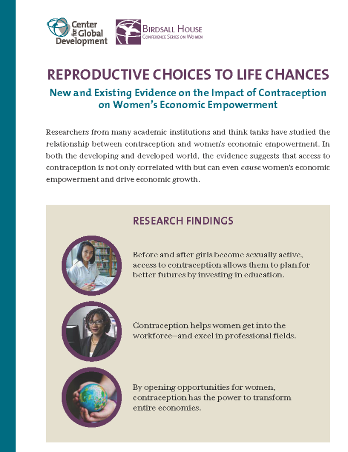 Reproductive Choices to Life Chances: New and Existing Evidence on the ...