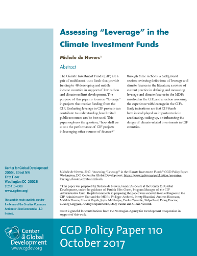 Assessing “Leverage” in the Climate Investment Funds | Center For ...