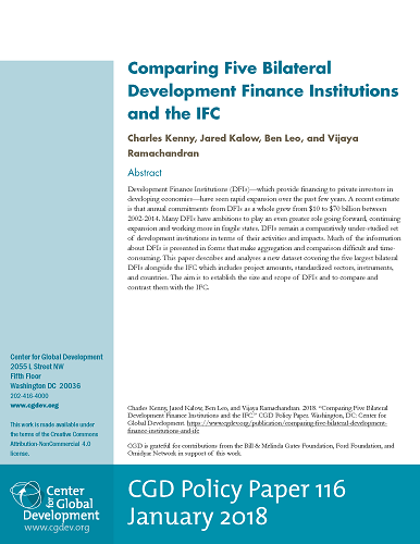 Comparing Five Bilateral Development Finance Institutions and the IFC ...