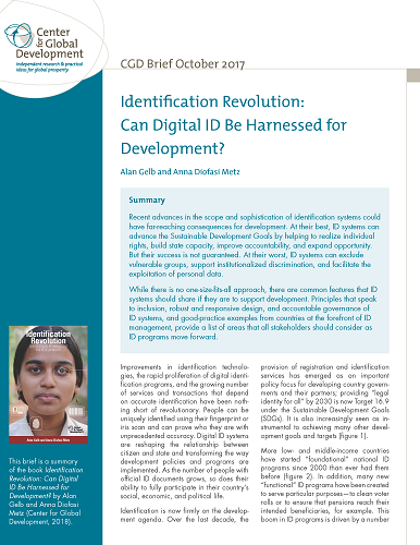 Identification Revolution: Can Digital ID Be Harnessed for Development ...