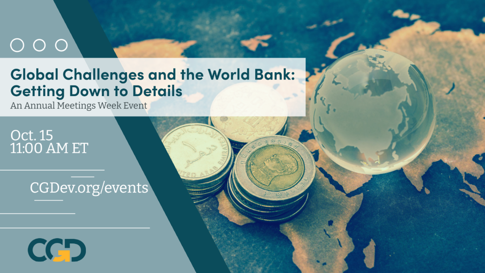 Global Challenges and the World Bank: Getting Down to Details | Center ...